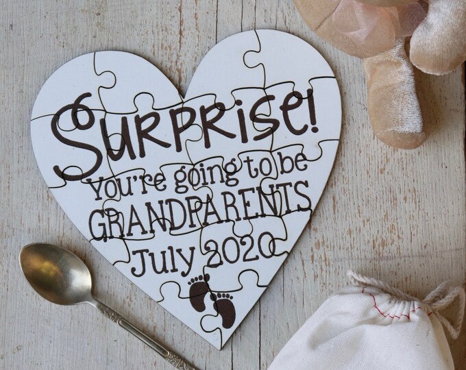 Baby Reveal Puzzle, Grandparent Reveal Puzzle, Pregnancy Reveal Puzzle ...