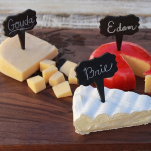 Set of 4 Chalkboard Cheese Markers, for Wine and Cheese Tasting ...