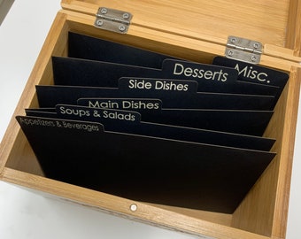 Recipe card box | Etsy