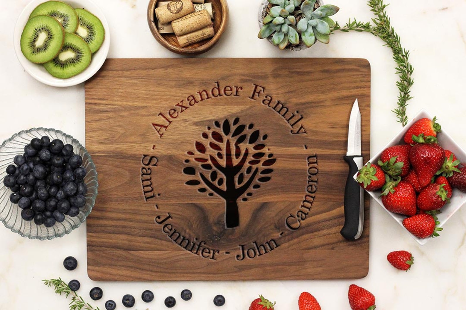 Custom Cutting Board Family Name Board Housewarming Decor - Etsy