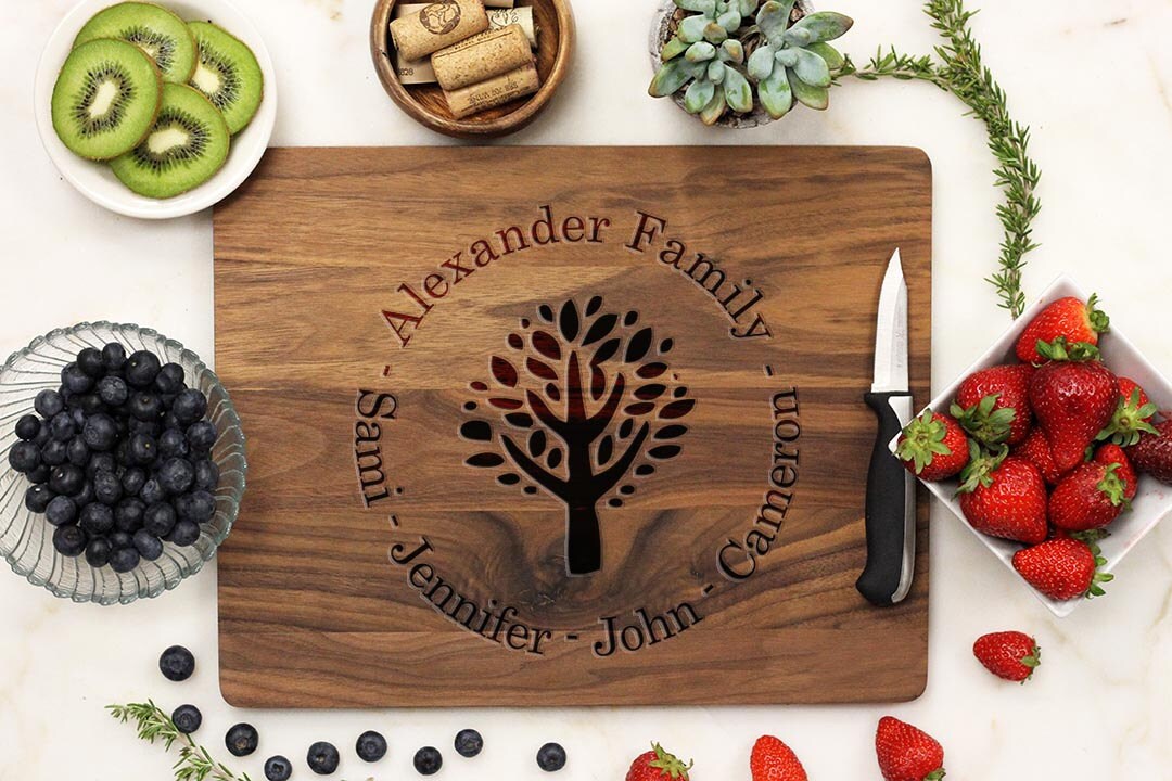 Custom Cutting Board Family Name Board Housewarming Decor | Etsy