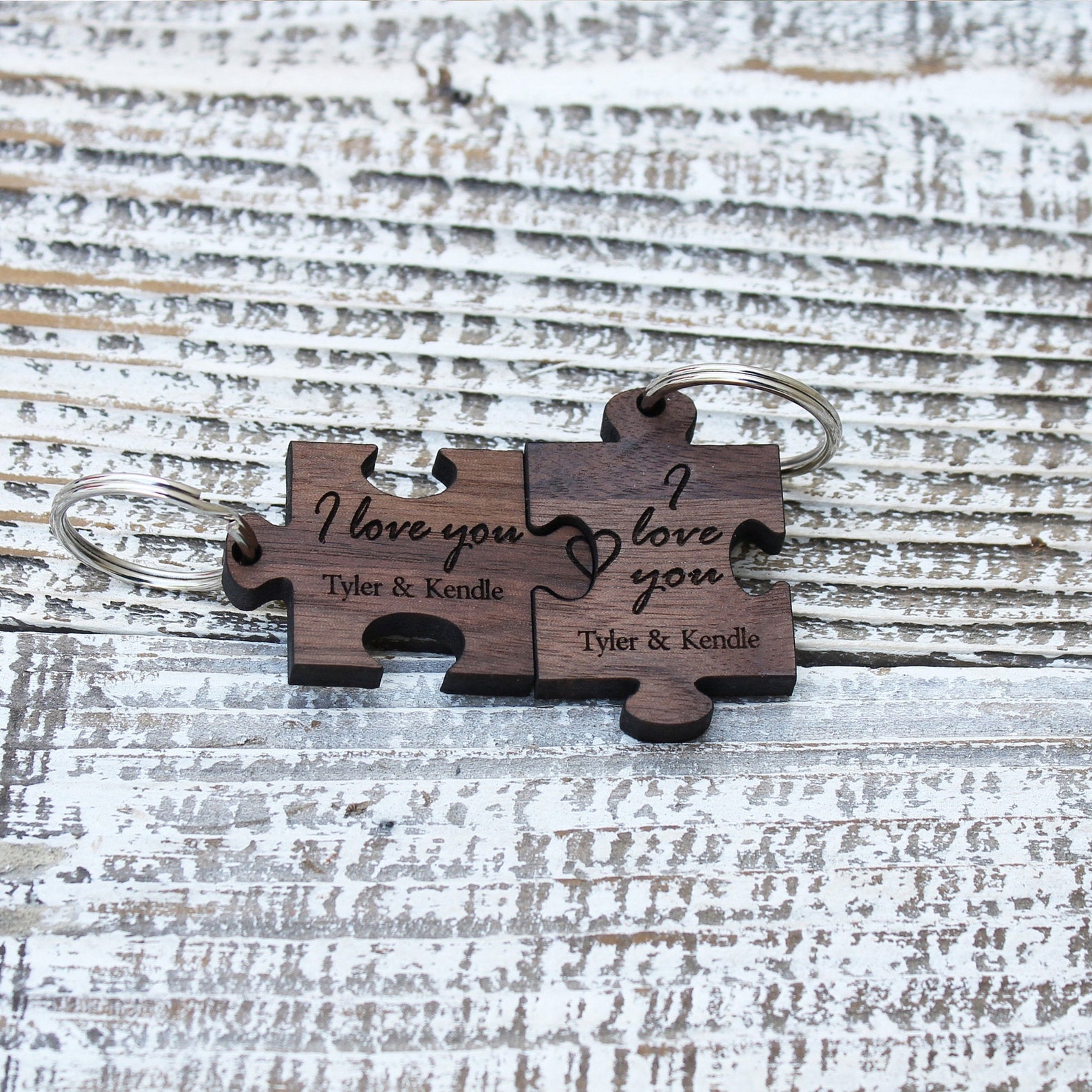 Puzzle Piece Keychains Fit Together Puzzle Piece Keychain | Etsy