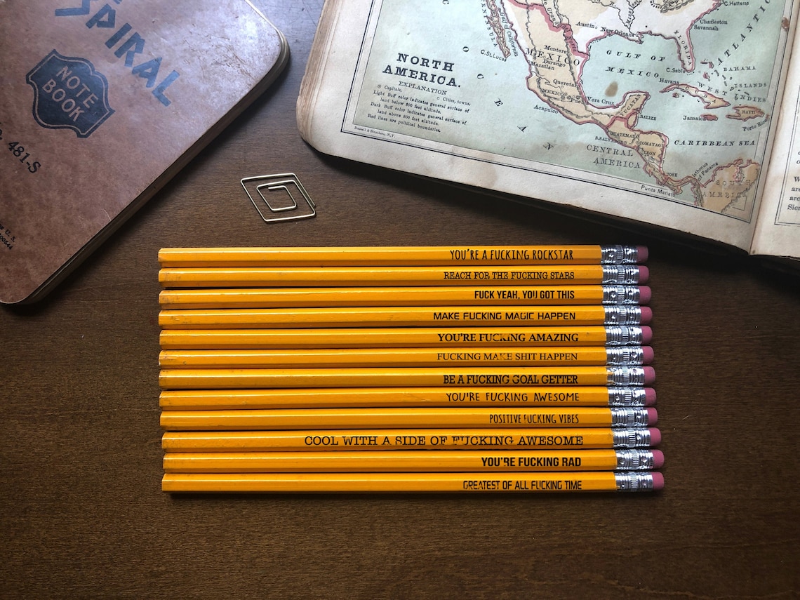 Adult Humor Pencils Gag gift Engraved Pencils Funny Pencils | Etsy