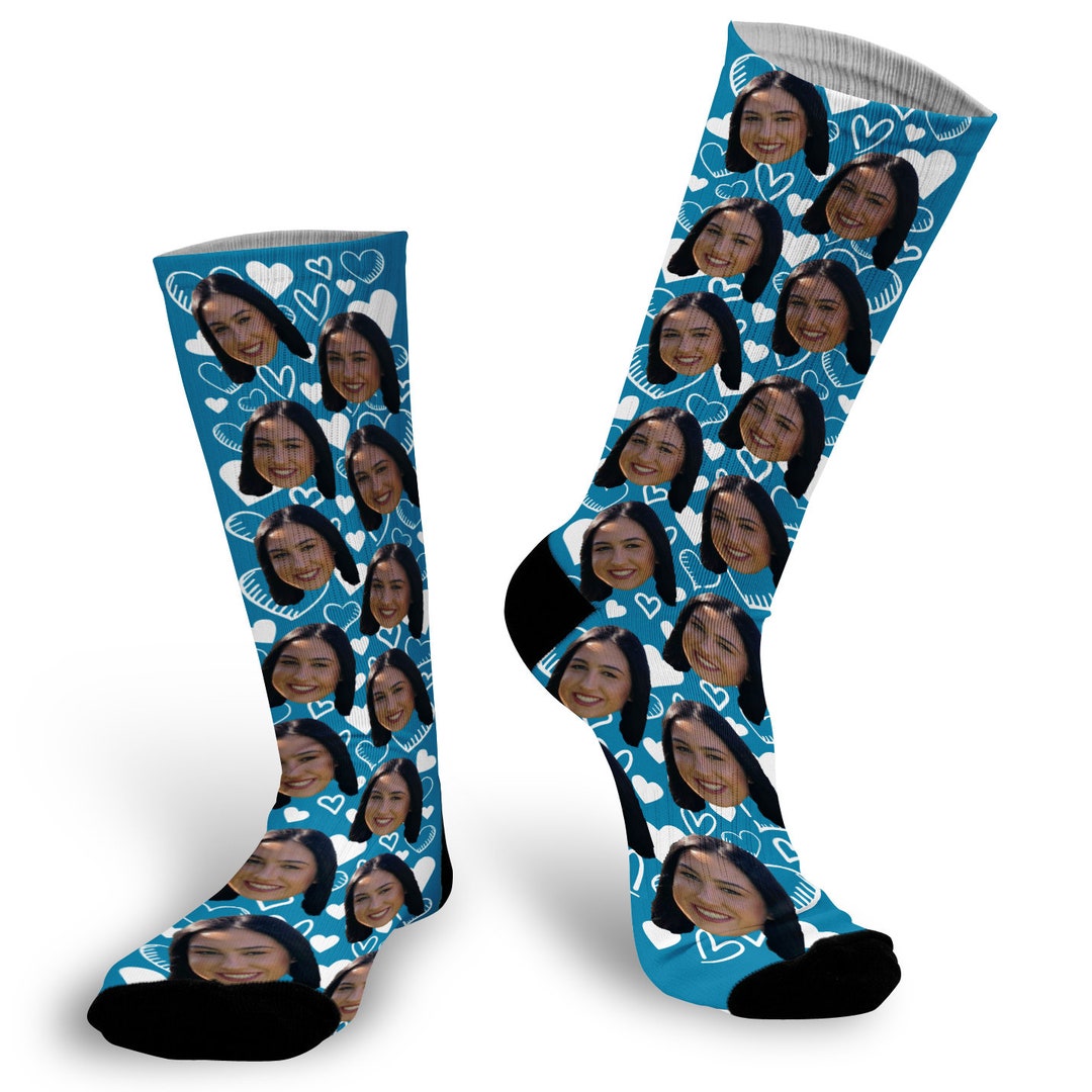 Custom Photo Socks, Personalized Valentines Socks, Personalized Socks ...