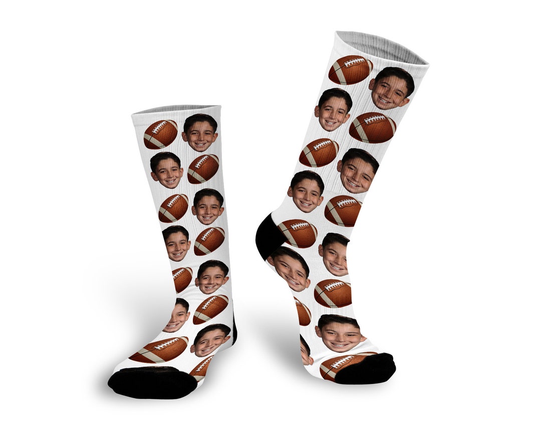 Custom Football Photo Socks, Football Personalized Socks, Dad Socks ...