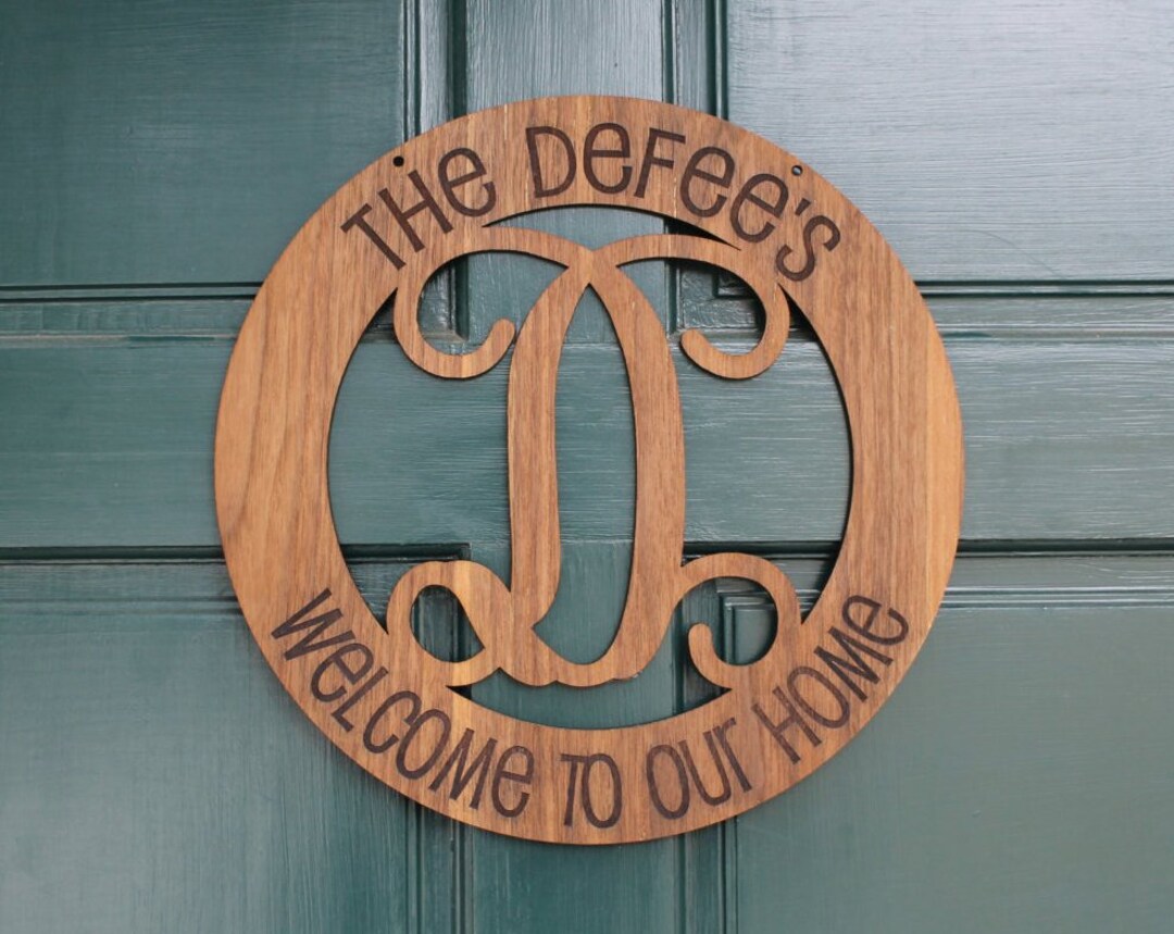 Welcome Sign, Personalized Welcome Sign, Family Name Sign Wood, Front ...