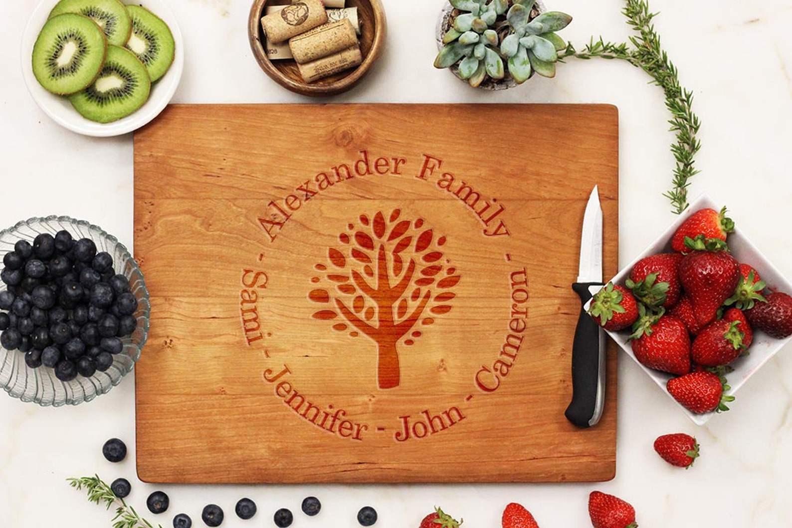 Custom Cutting Board Family Name Board Housewarming Decor - Etsy