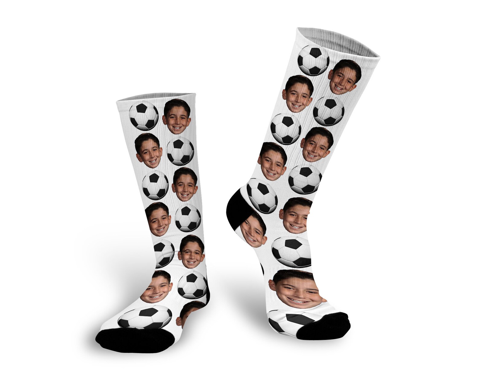 Personalized Soccer Player Photo Socks Custom Soccer Player | Etsy