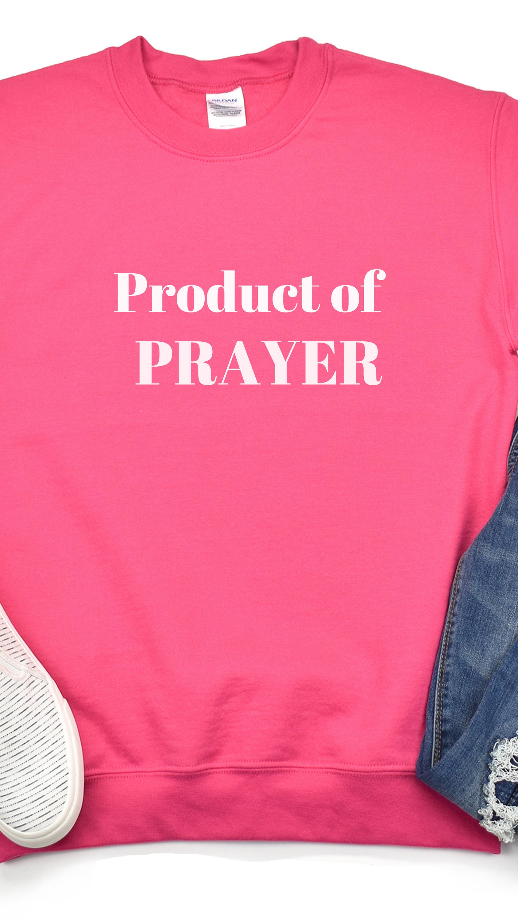 Product of Prayer Christian Shirt | Personalised Christian Gift ...