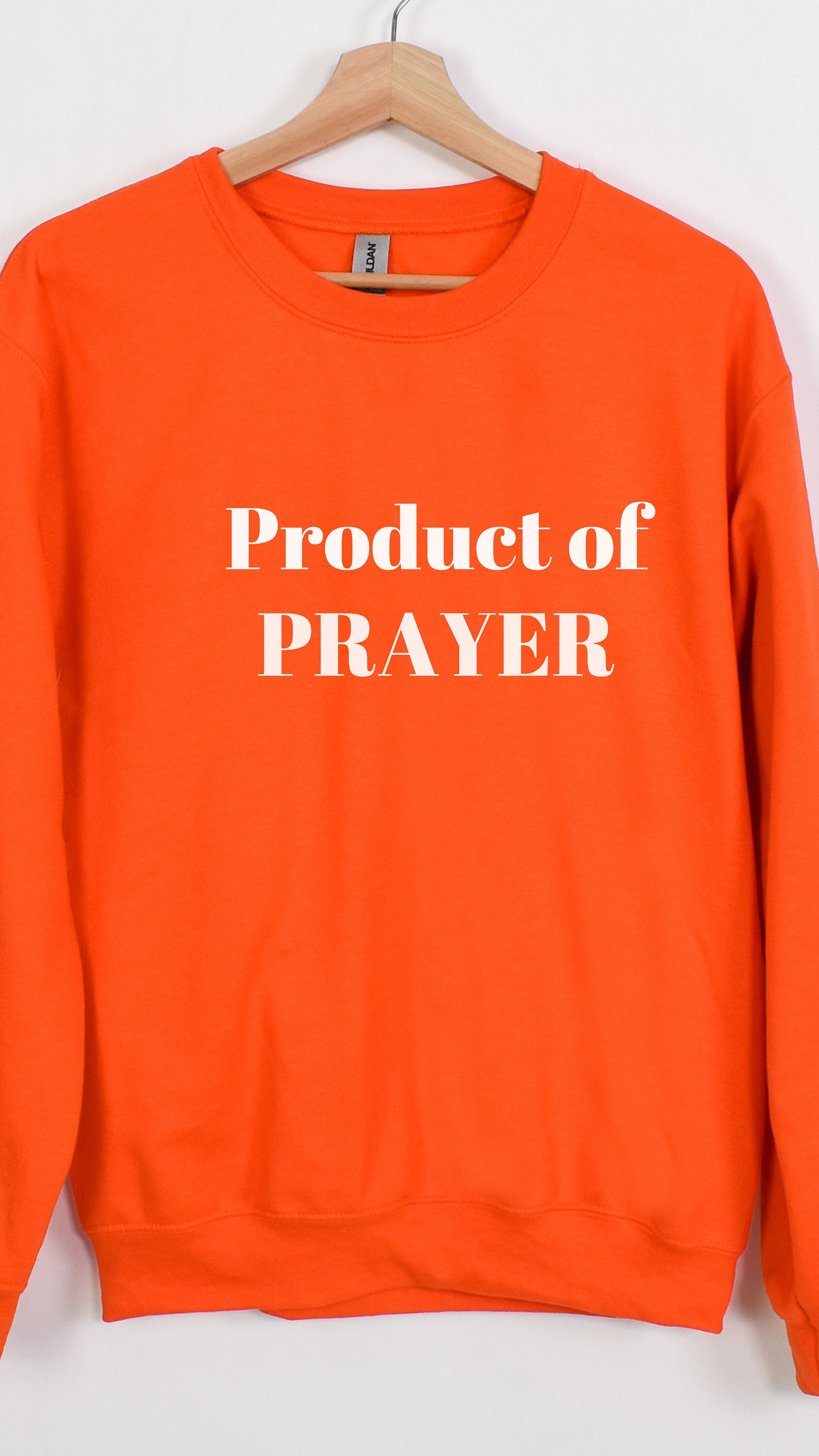 Product of Prayer Christian Shirt | Personalised Christian Gift ...