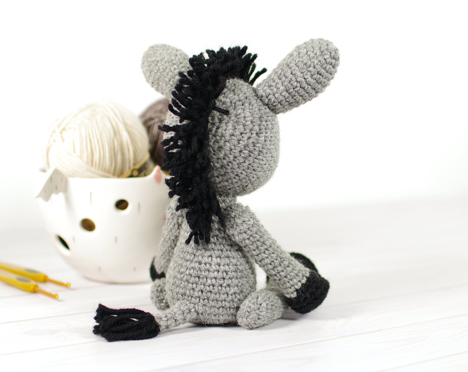 Small Amigurumi Donkey Crochet Pattern With Step-by-step Photos ...