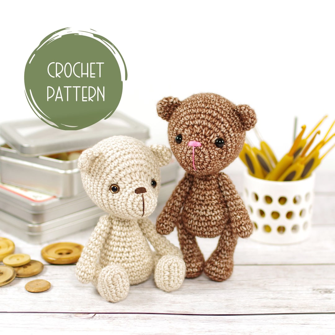 Teddy Bear Crochet Pattern DIY Amigurumi Teddy Bear Tutorial With Step ...