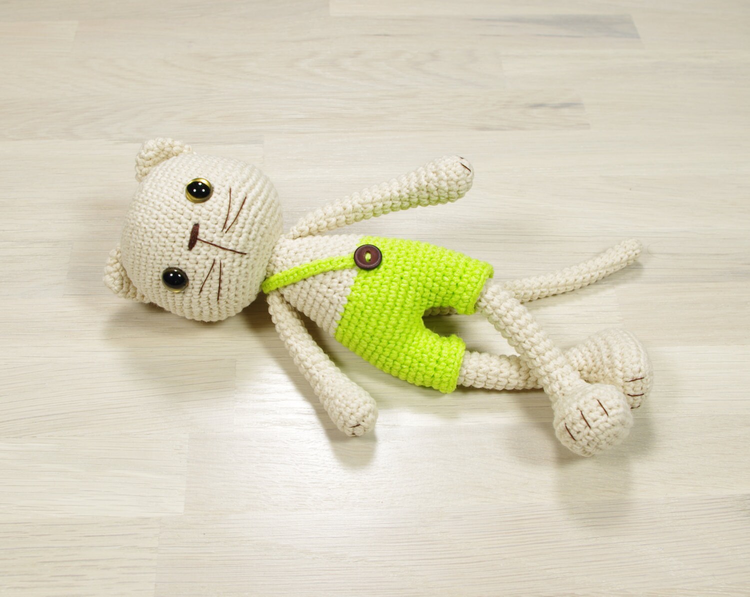 Amigurumi Cat Pattern - Long-legged Cat in Shorts - Crochet Tutorial ...