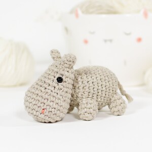 Hippo Crochet Pattern - Tiny Amigurumi Stuffed Animal Crochet Pattern ...