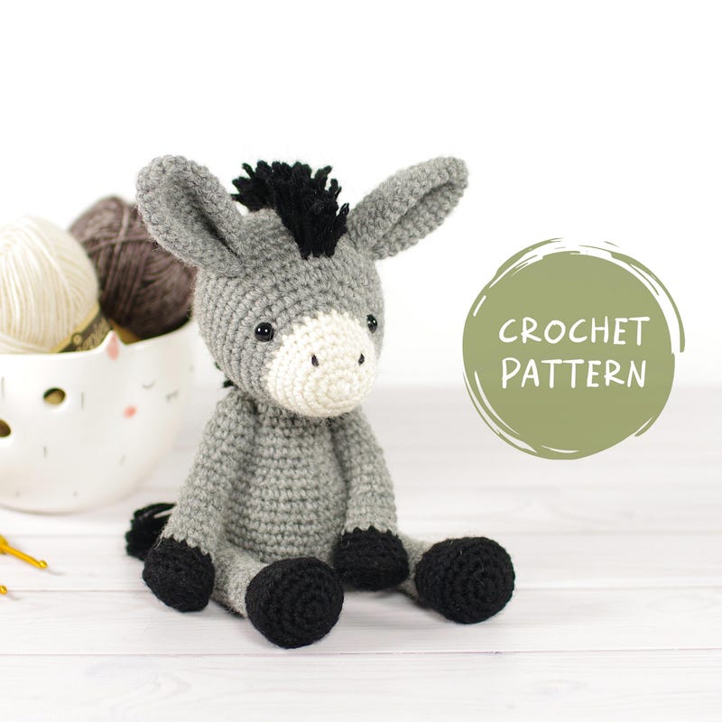 Plush Donkey Keychain - Etsy UK