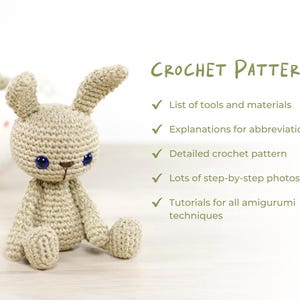 Small Bunny Crochet Pattern - Amigurumi Rabbit Tutorial With Step-by ...