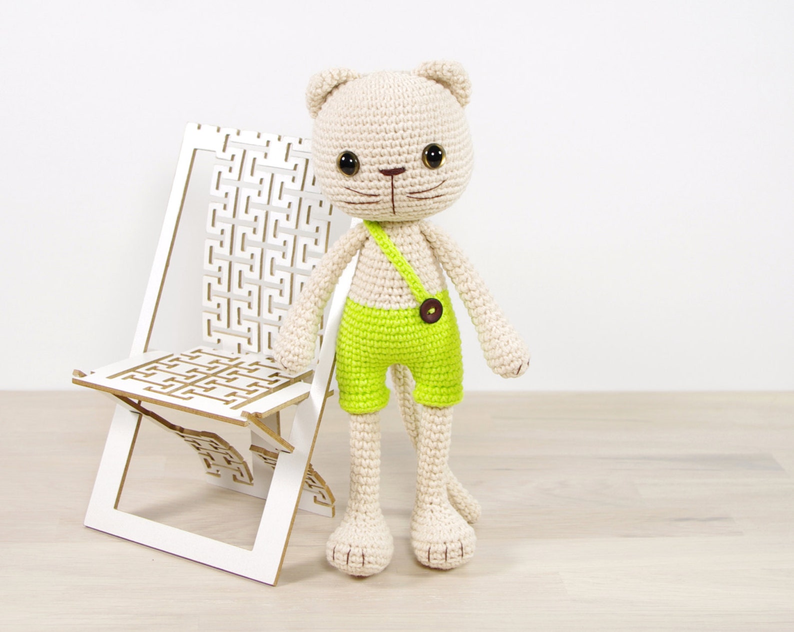 Amigurumi Cat Pattern - Long-legged Cat in Shorts - Crochet Tutorial ...