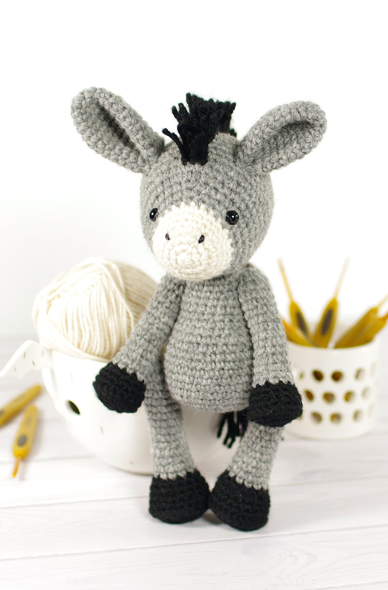 Small Amigurumi Donkey Crochet Pattern With Step-by-step | Etsy