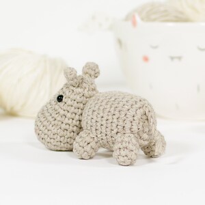 Hippo Crochet Pattern - Tiny Amigurumi Stuffed Animal Crochet Pattern ...