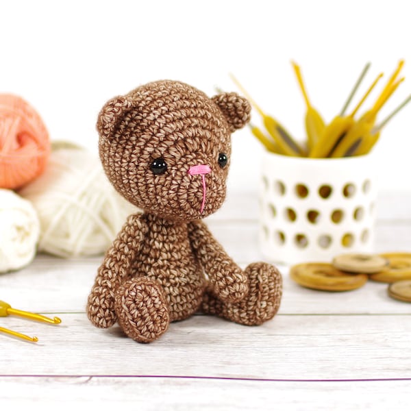 Crochet Small Teddy Bear Pattern - Etsy