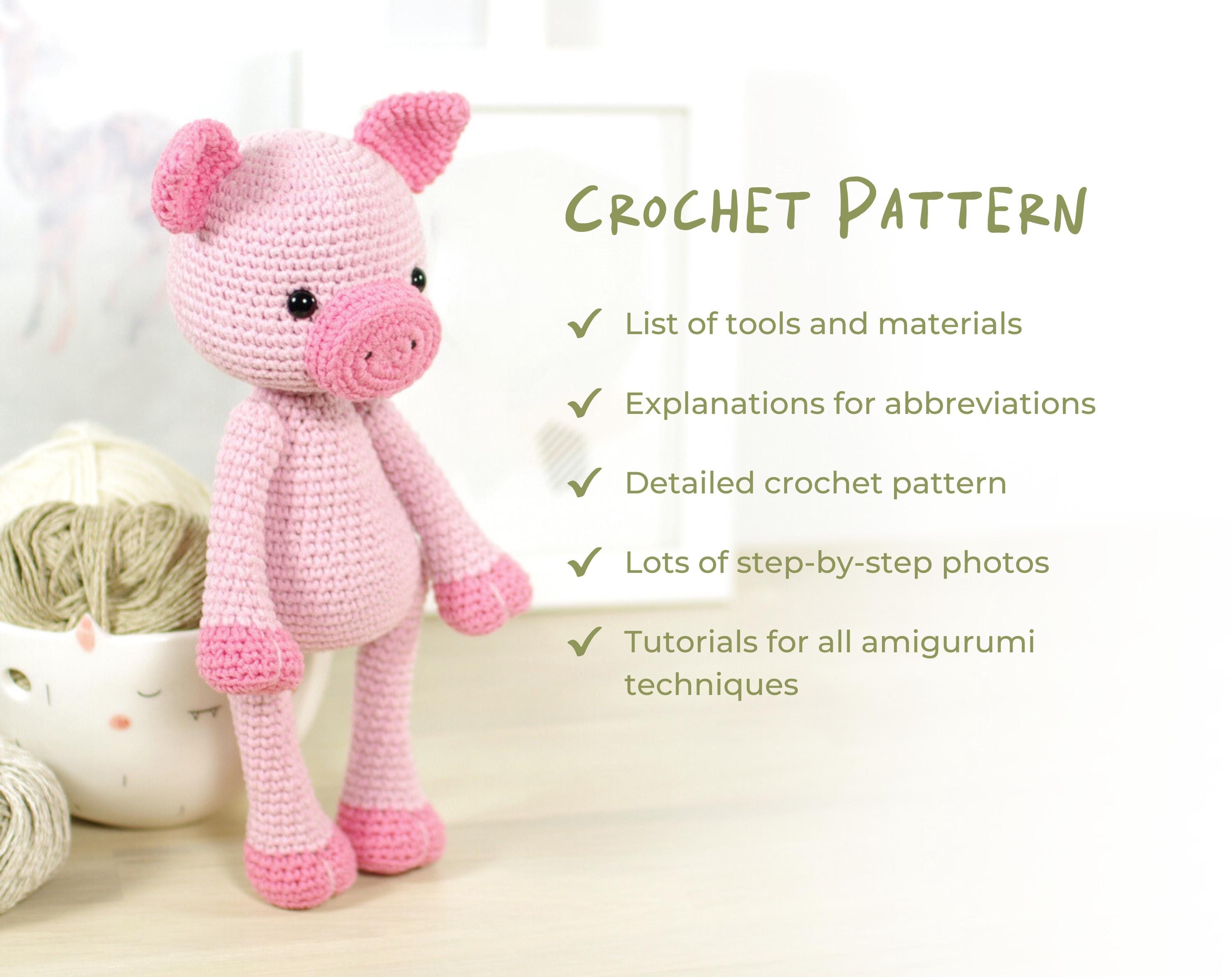 Crochet Pig Pattern - Amigurumi Pattern and Tutorial With Step-by-step ...
