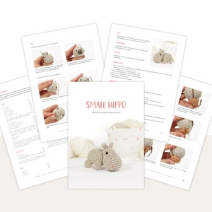 Hippo Crochet Pattern - Tiny Amigurumi Stuffed Animal Crochet Pattern ...