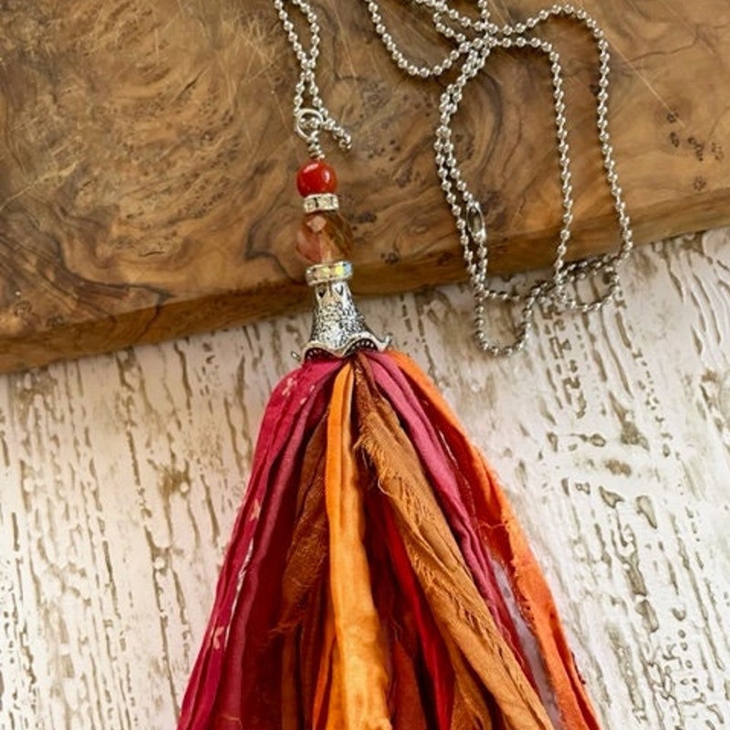 Sari Ribbon Necklace - Etsy