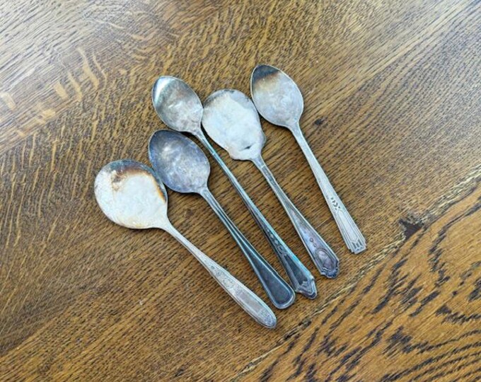 Flat Spoons for Stamping - (5) Vintage Flattened Spoons - Stamping ...