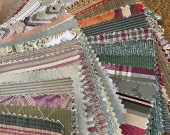 Vintage Fabric Samples Fabric Swatches, Shades of Gold and Beige ...