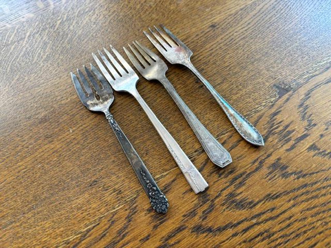 Vintage Flattened Forks - (4) Flat Forks for Stamping - Stamping ...