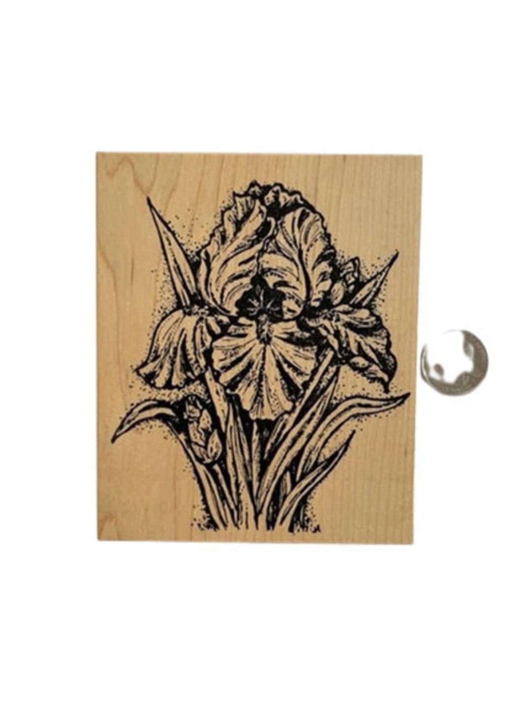 Iris Flower Rubber Stamp Large Iris Rubber Stamp Scrapbooking Supplies ...