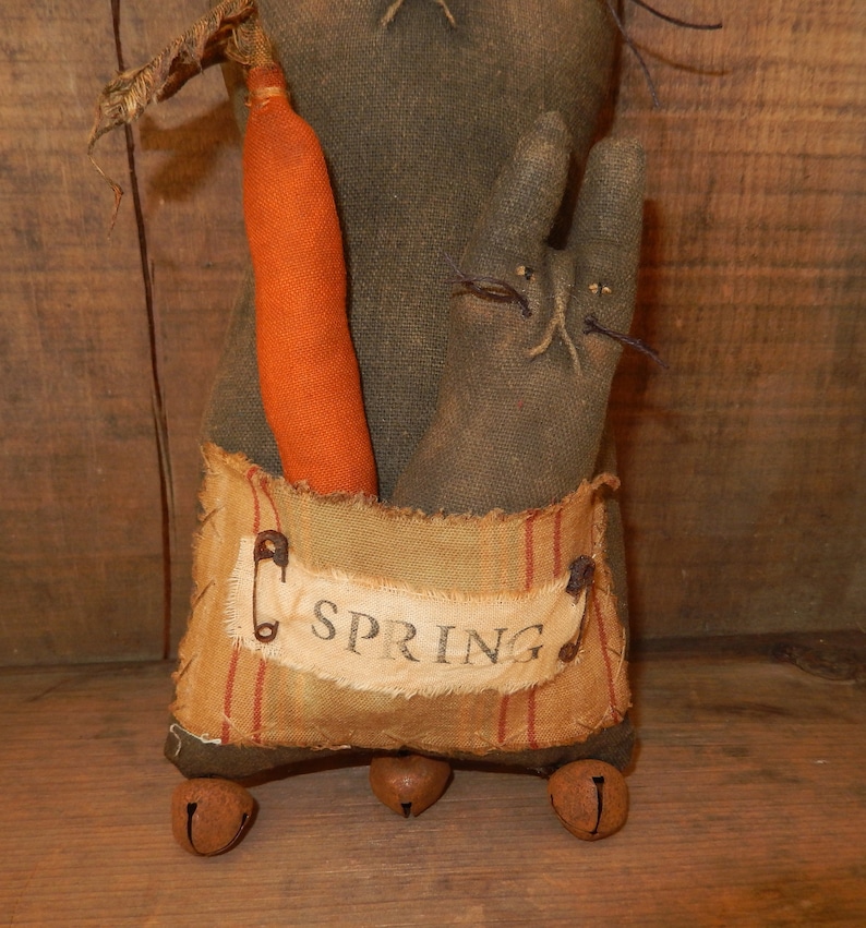 Primitive Bunny Pocket Doll - Primitive Rabbit Doll - Primitive Spring ...
