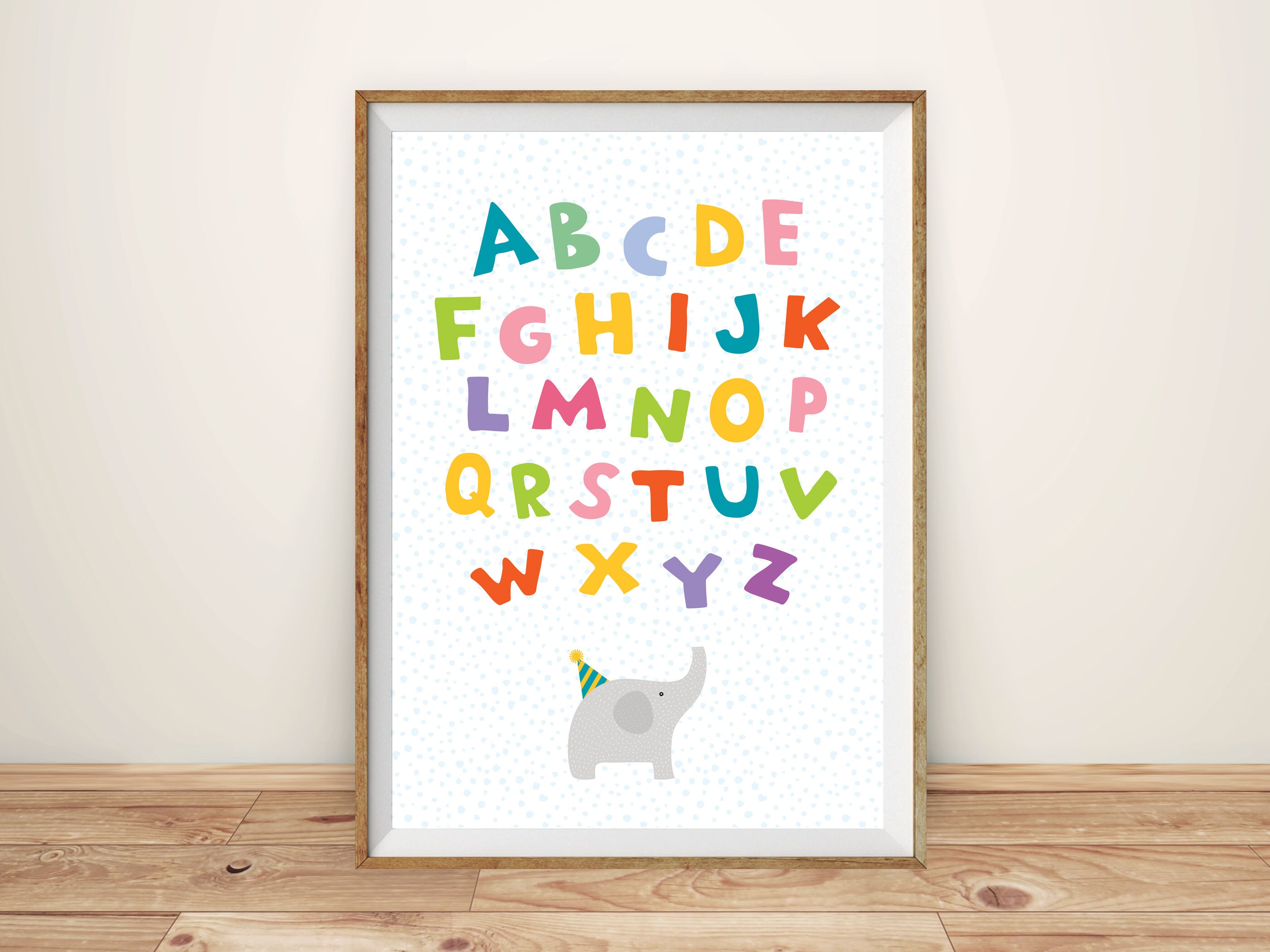 Alphabet Print, Nursery Decor Print, Nursery Decoration, Classroom ...