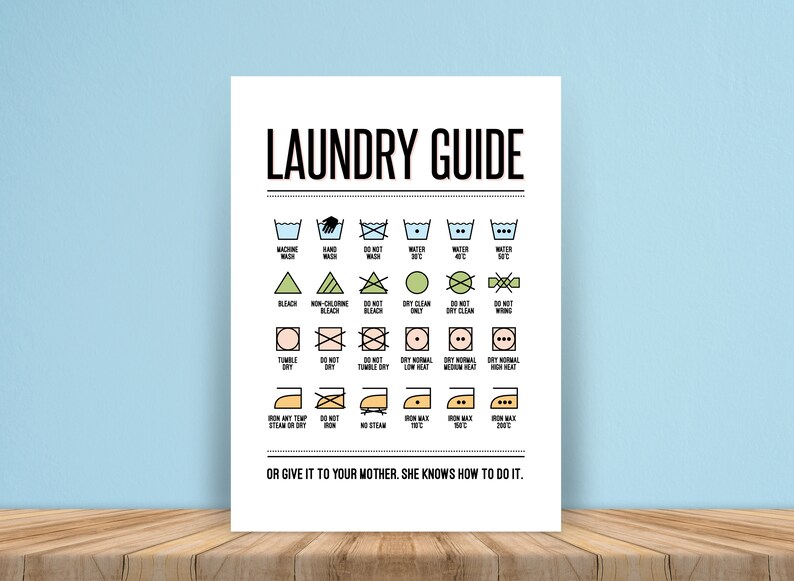 Laundry Guide Laundry Room Laundry Rules Laundry Decor Laundry Sign ...