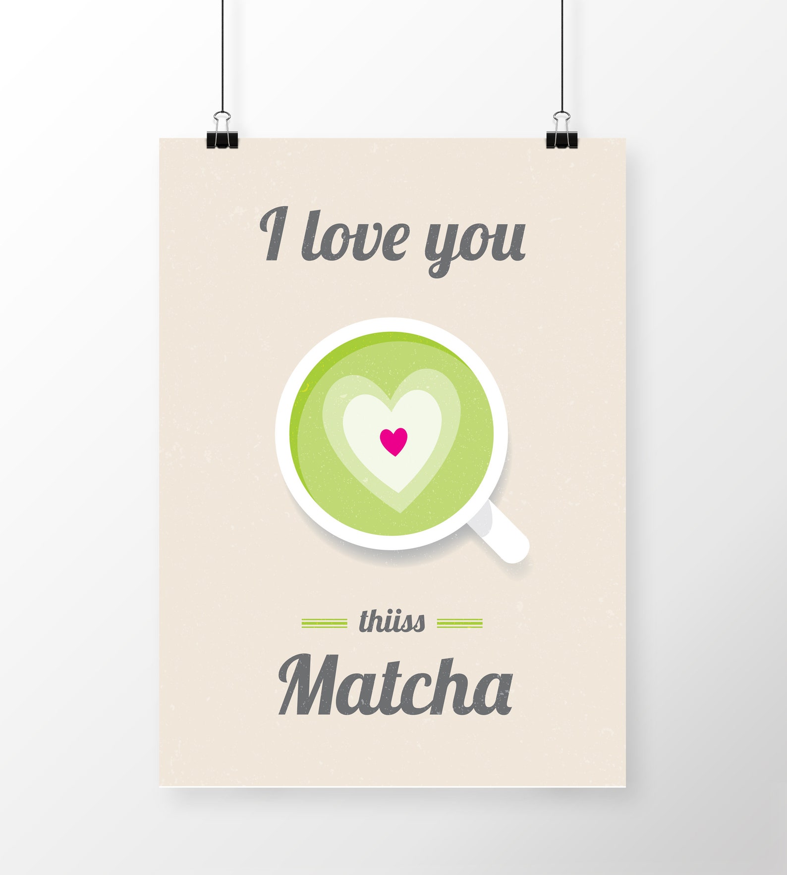 I Love You This Matcha Matcha Tea Poster Matcha Tea Quote - Etsy