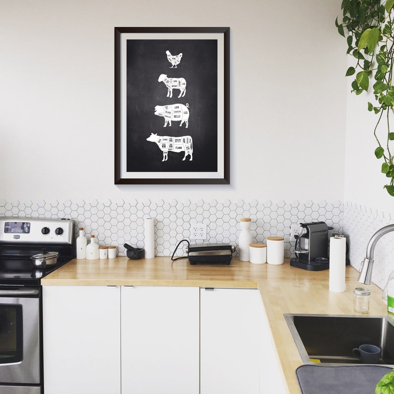 Butcher Cuts Butcher Chart Butcher Diagram Butcher Guide Meat Cuts ...