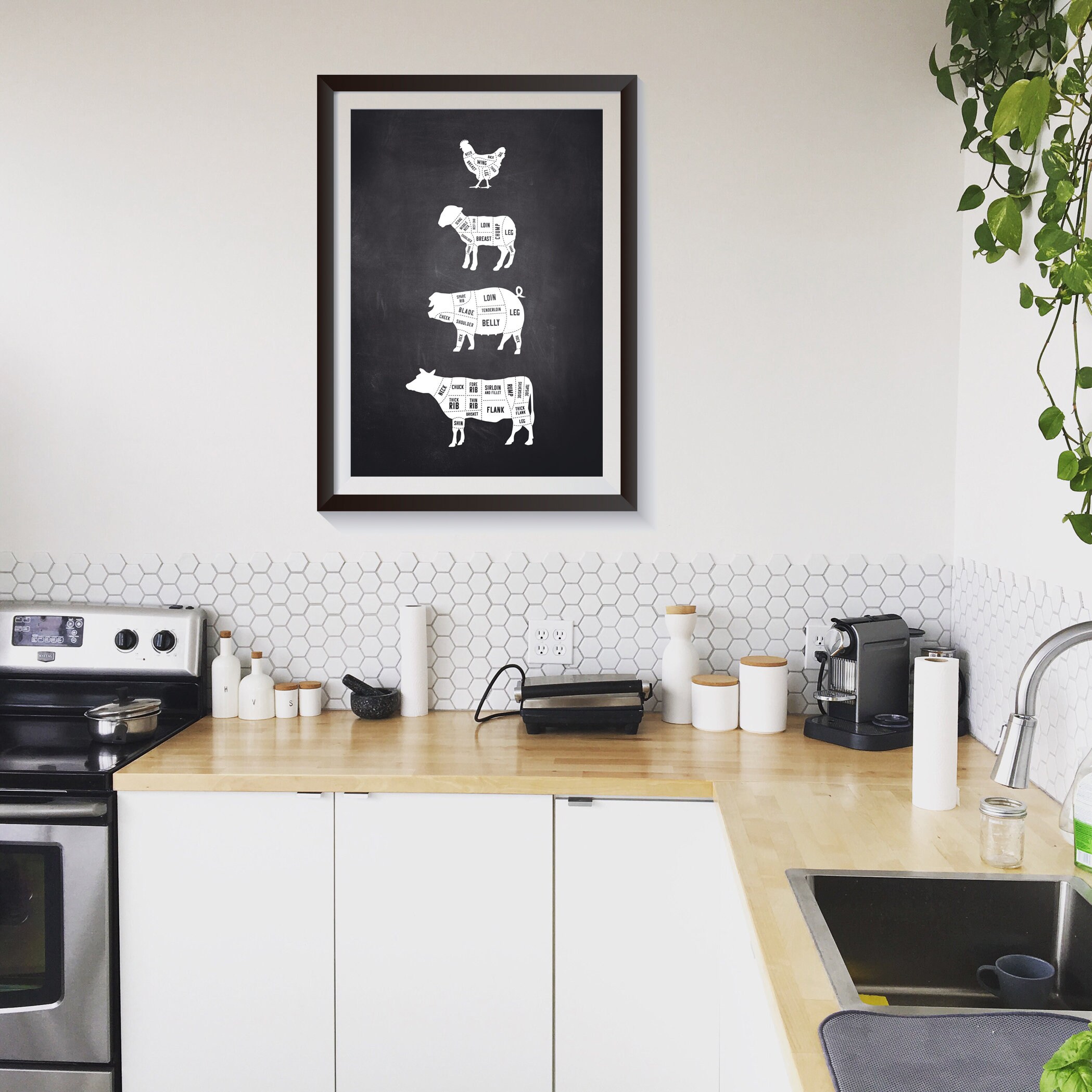 Butcher Cuts Butcher Chart Butcher Diagram Butcher Guide Meat Cuts ...