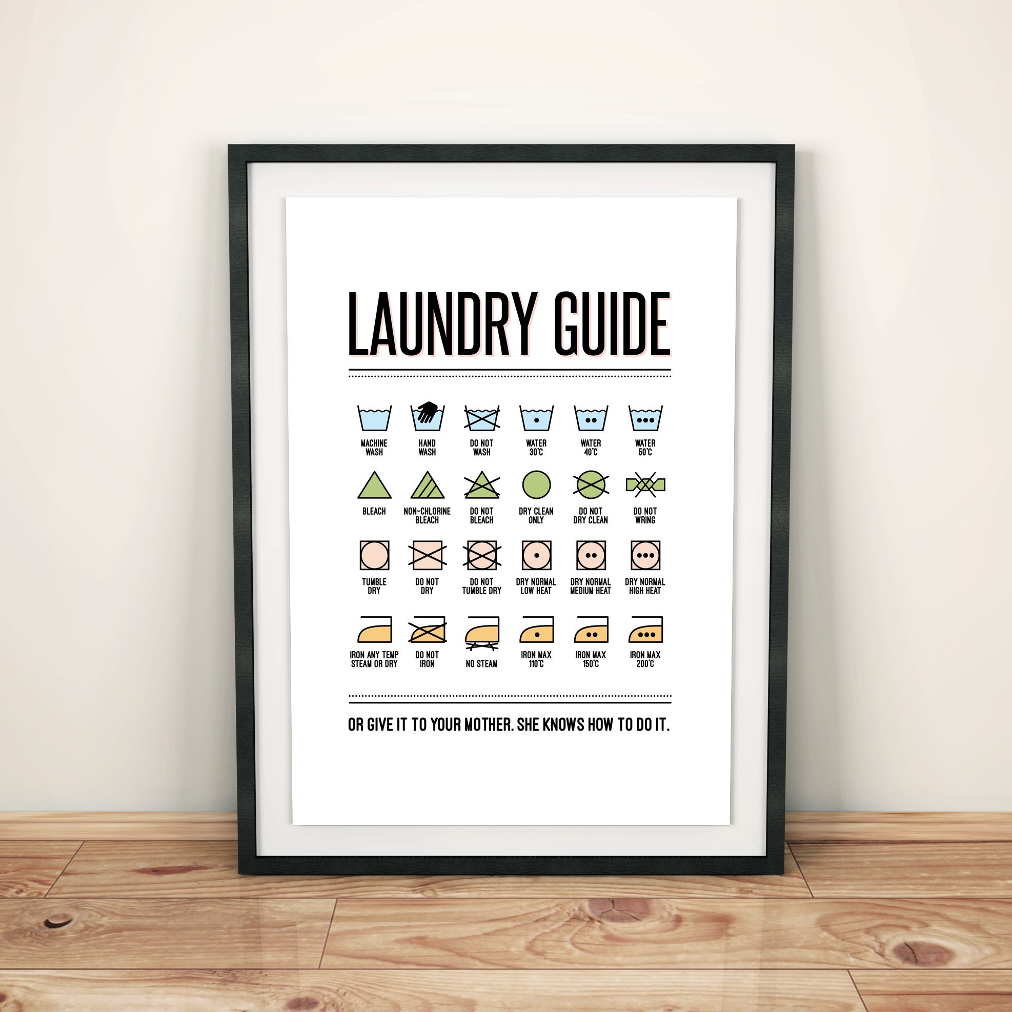 Laundry Guide Laundry Room Laundry Rules Laundry Decor Laundry Sign ...