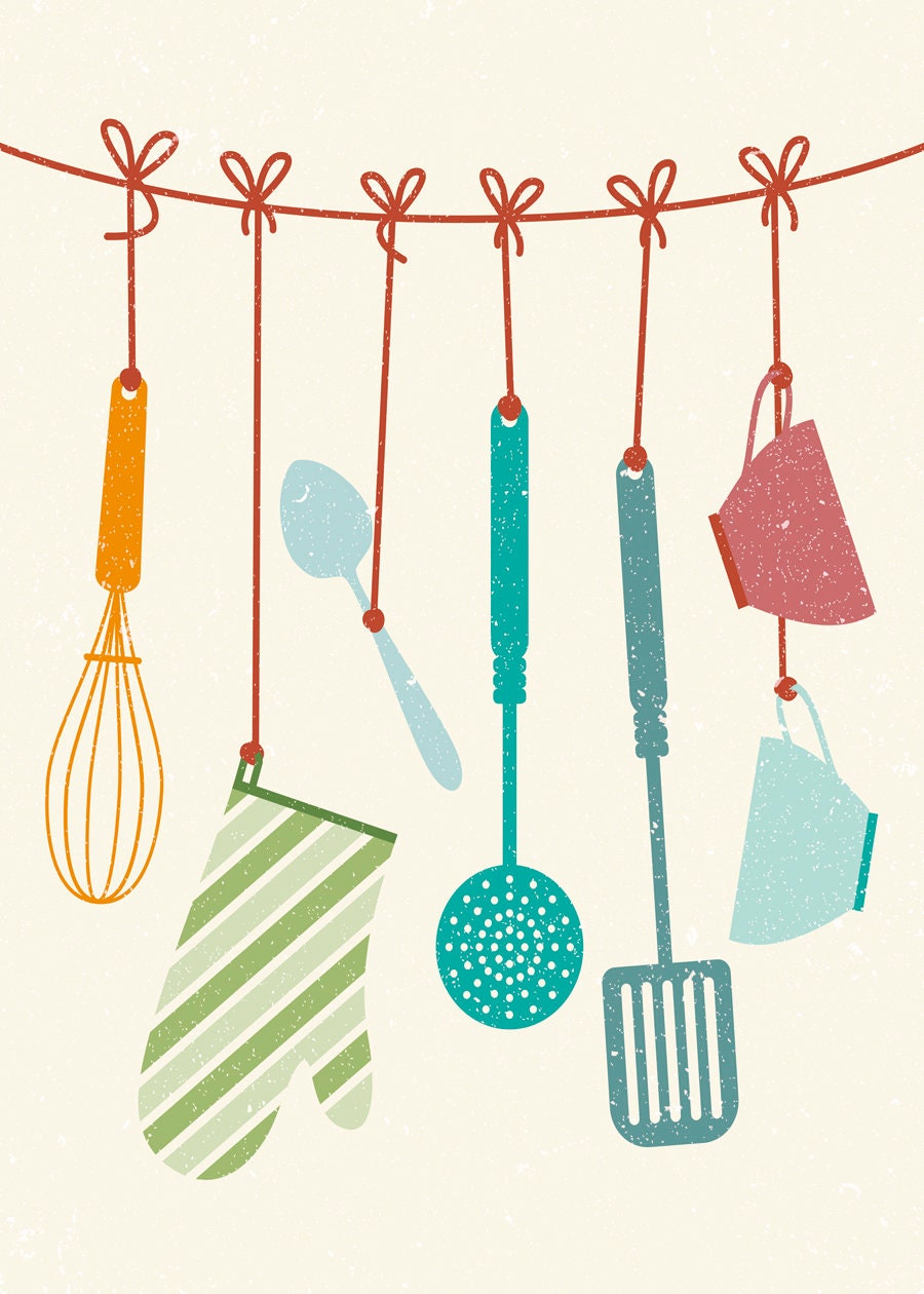 Kitchen Decor Kitchen Utensils Kitchen Tools Kitchen Wall Art Digital ...