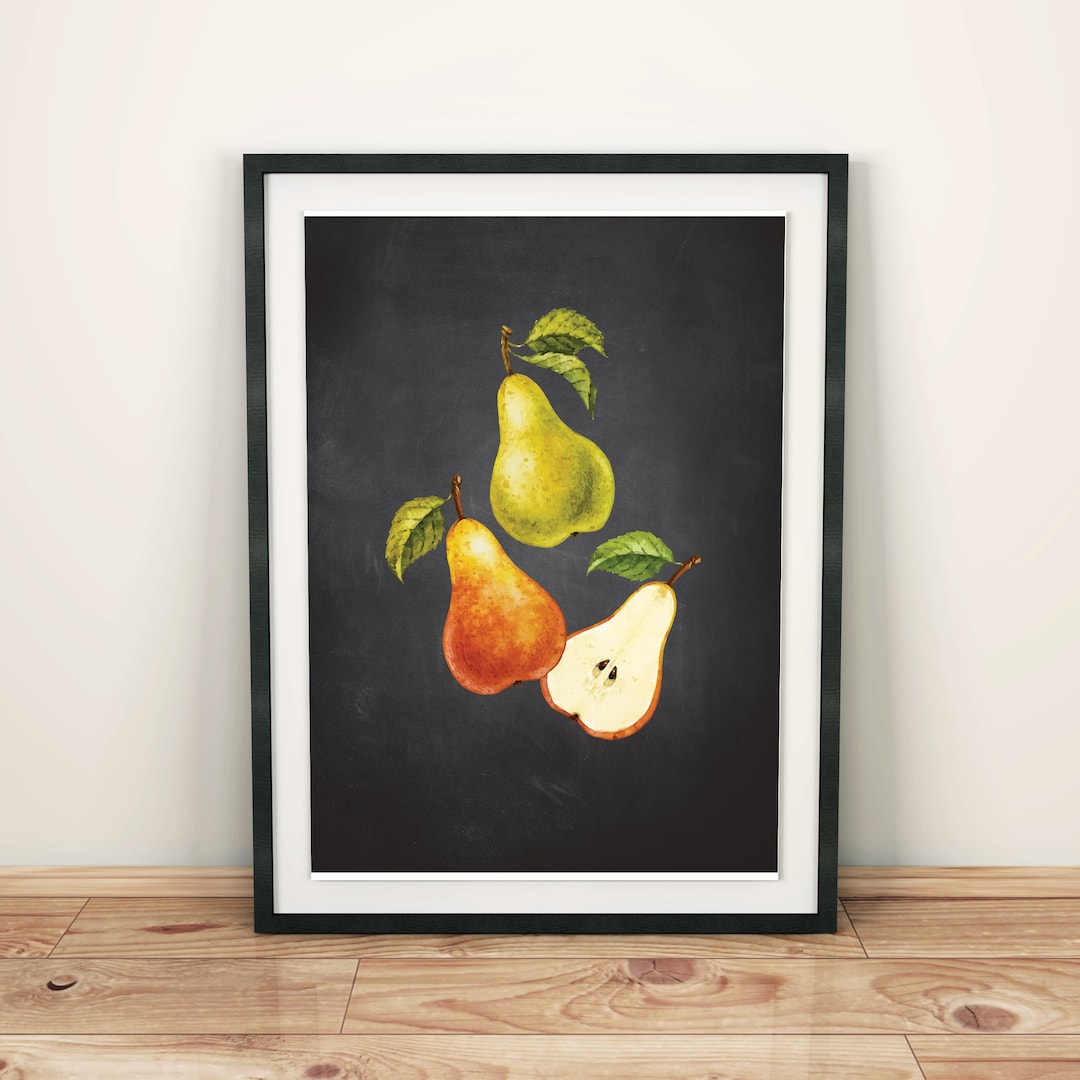 Pear Print Pear Decor Print Pear Wall Art Pear Watercolor - Etsy France