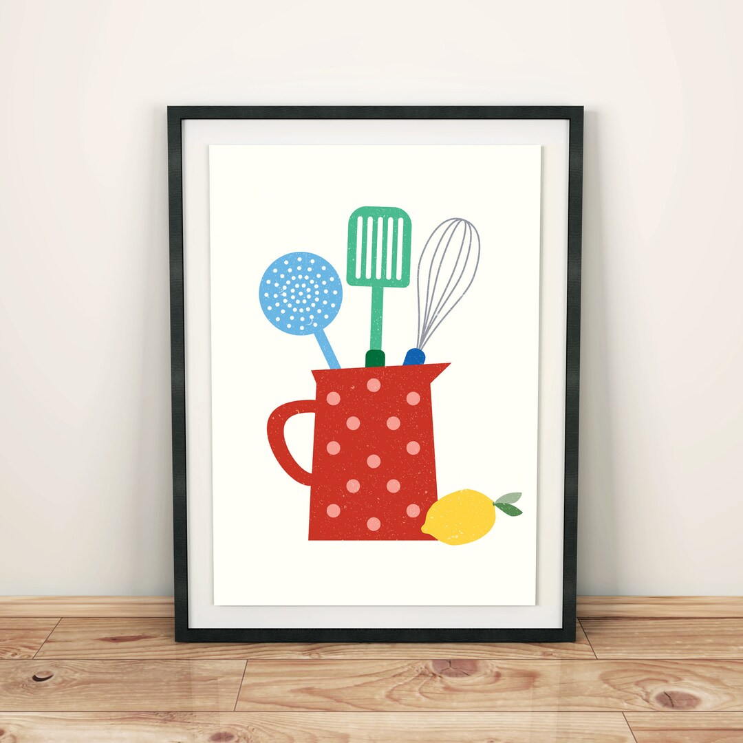 Utensils Kitchen Print, Kitchen Art, Kitchen Wall Art, Kitchen Decor ...