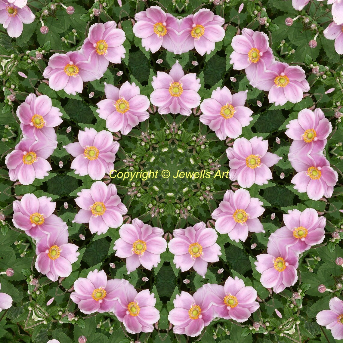Pink Flower Mandala Print Instant Digital Download, Printable Art, Art ...