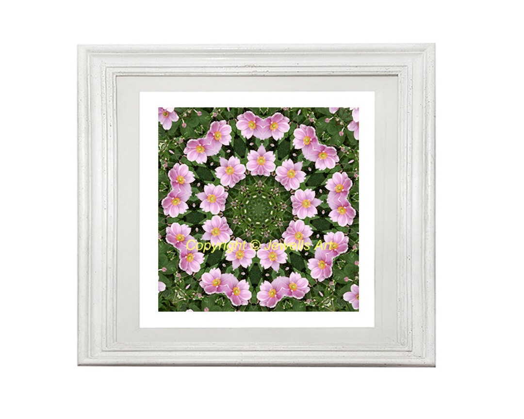 Pink Flower Mandala Print Instant Digital Download, Printable Art, Art ...