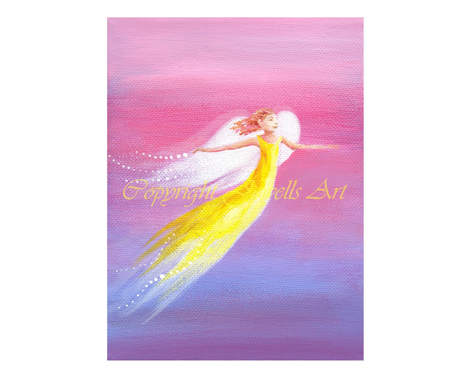 Angels Rising Series of 4 Angel Art Giclee Prints, Spiritual Art, Feng ...