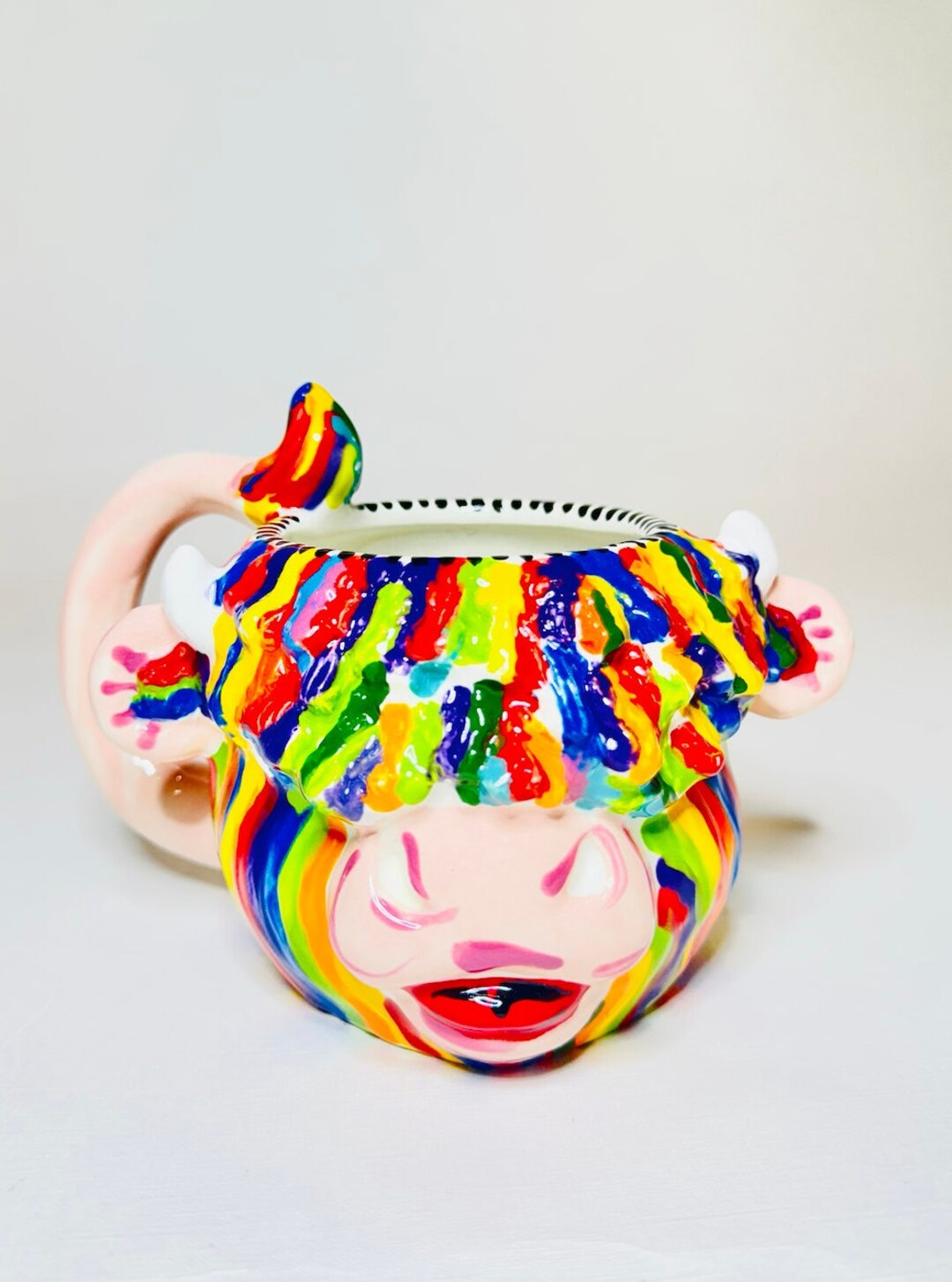Rainbow Moo Mug - Etsy