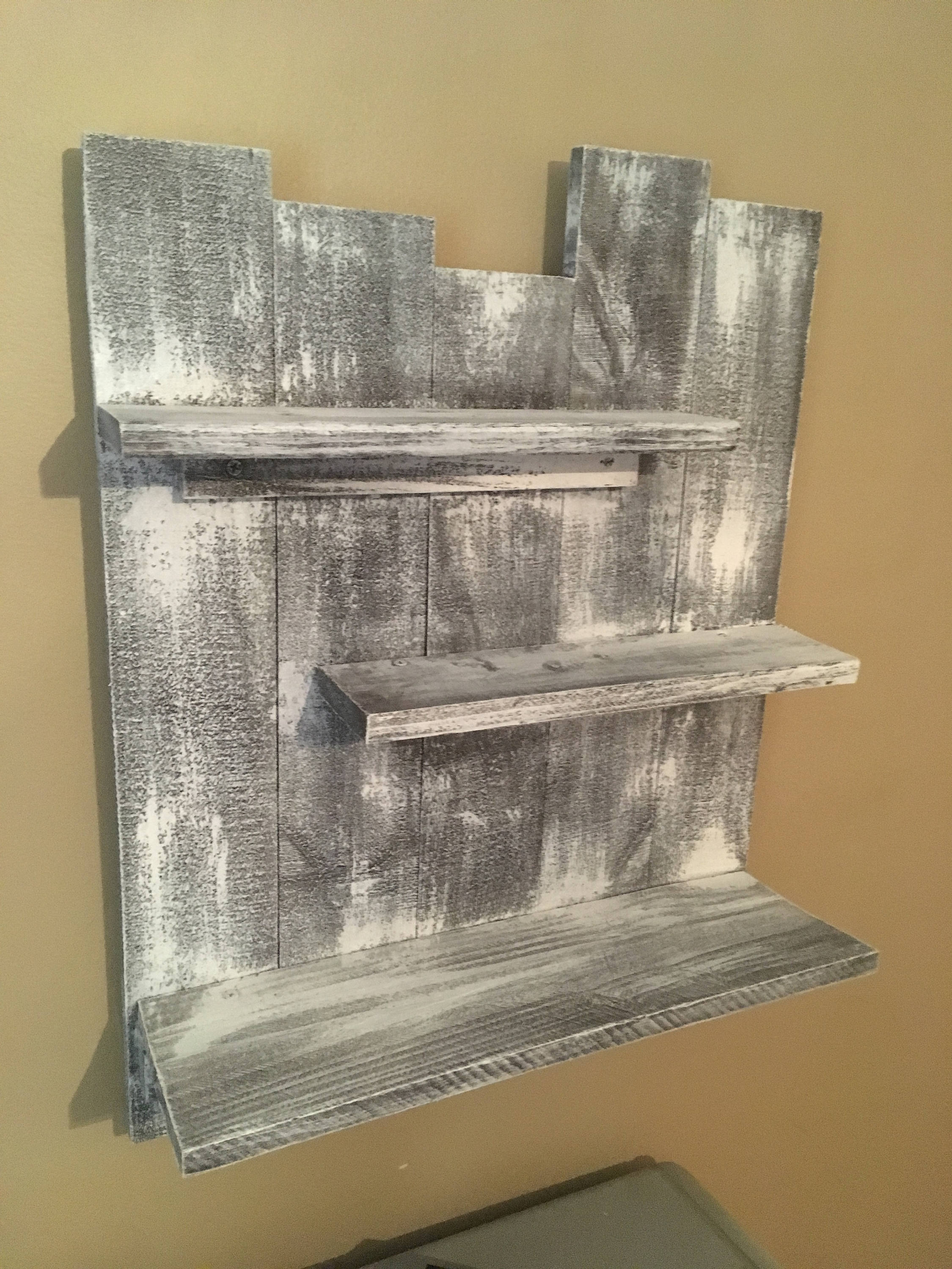 Rustic Shelving With White Whitewash Loft Style Contemporary | Etsy