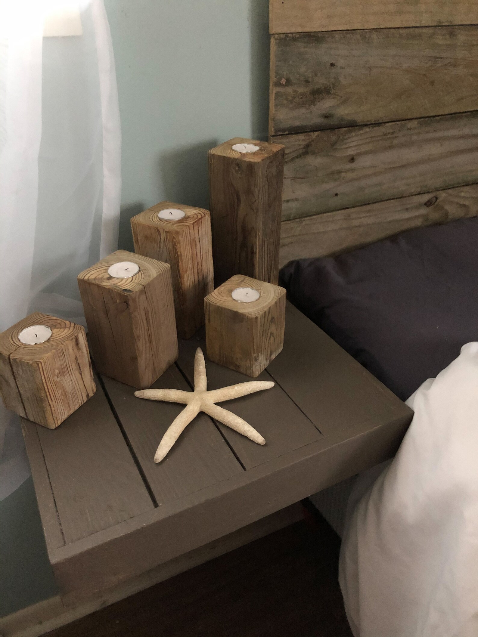 Gray Floating Farmhouse Nightstand - Etsy