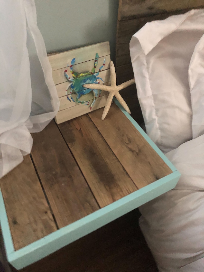 Aqua Floating Farmhouse Nightstand - Etsy