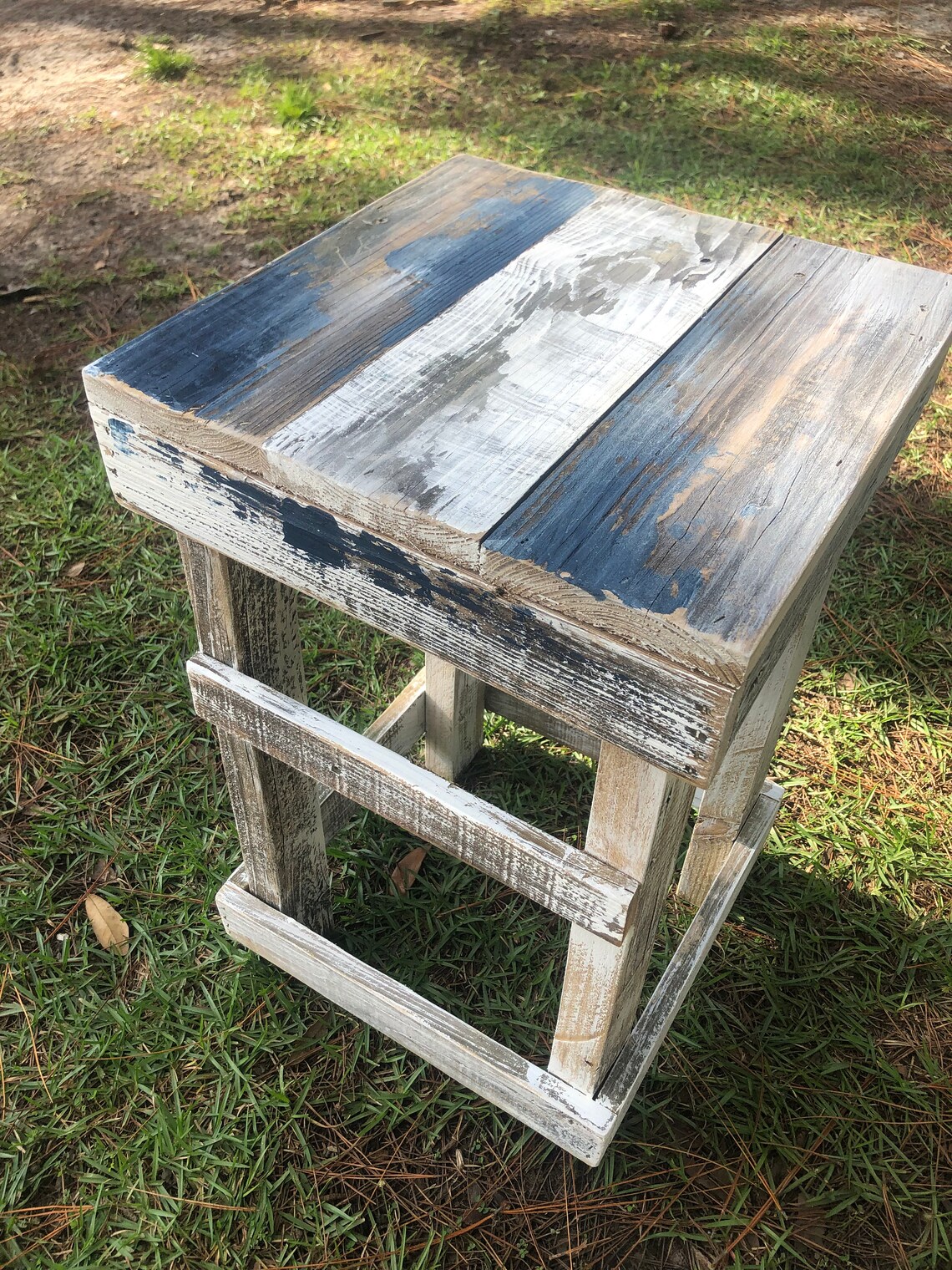 Navy Cute Farmhouse Coastal Barstool Bar and Counterheight - Etsy