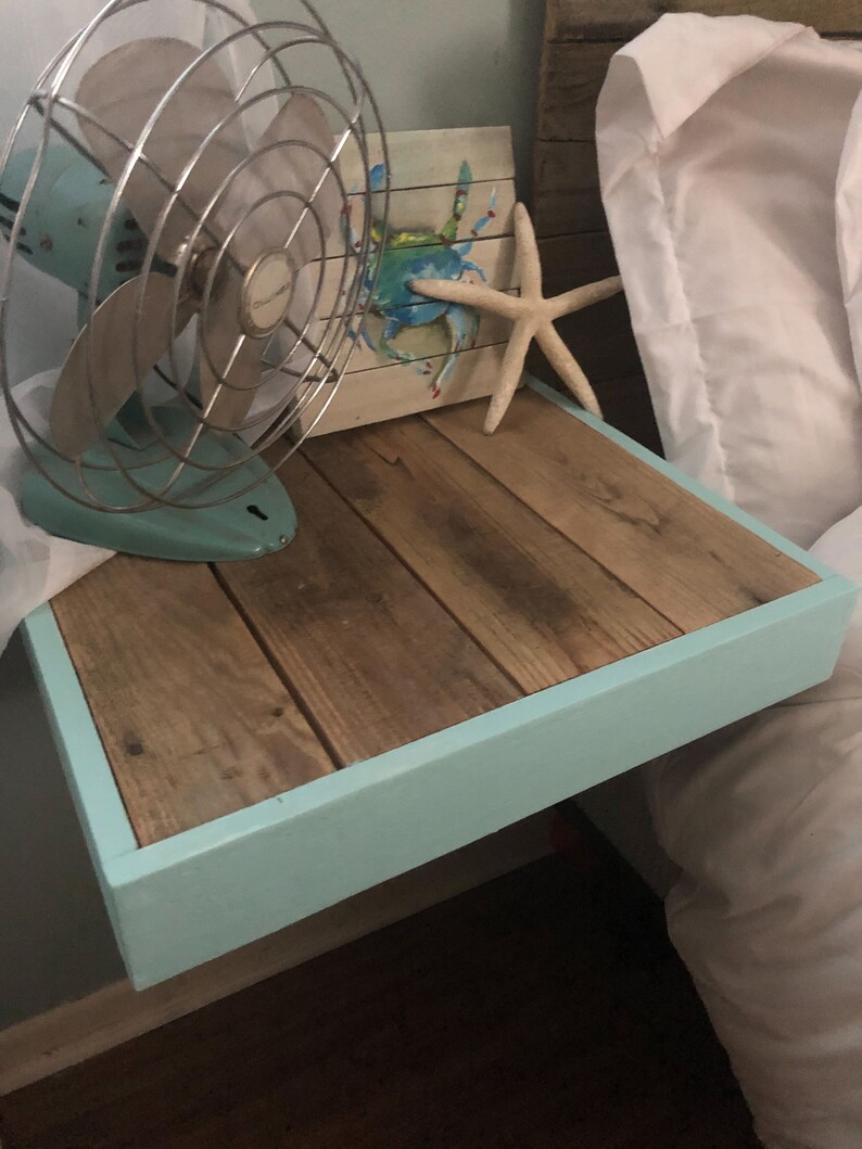 Aqua Floating Farmhouse Nightstand - Etsy
